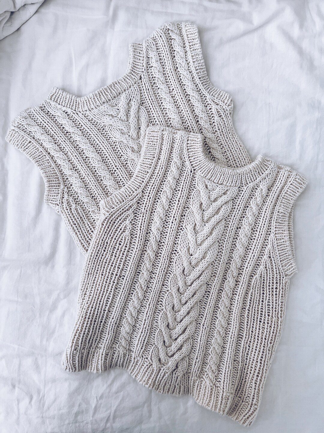 Zara Vest Cable Slipover Knitting Pattern - Etsy