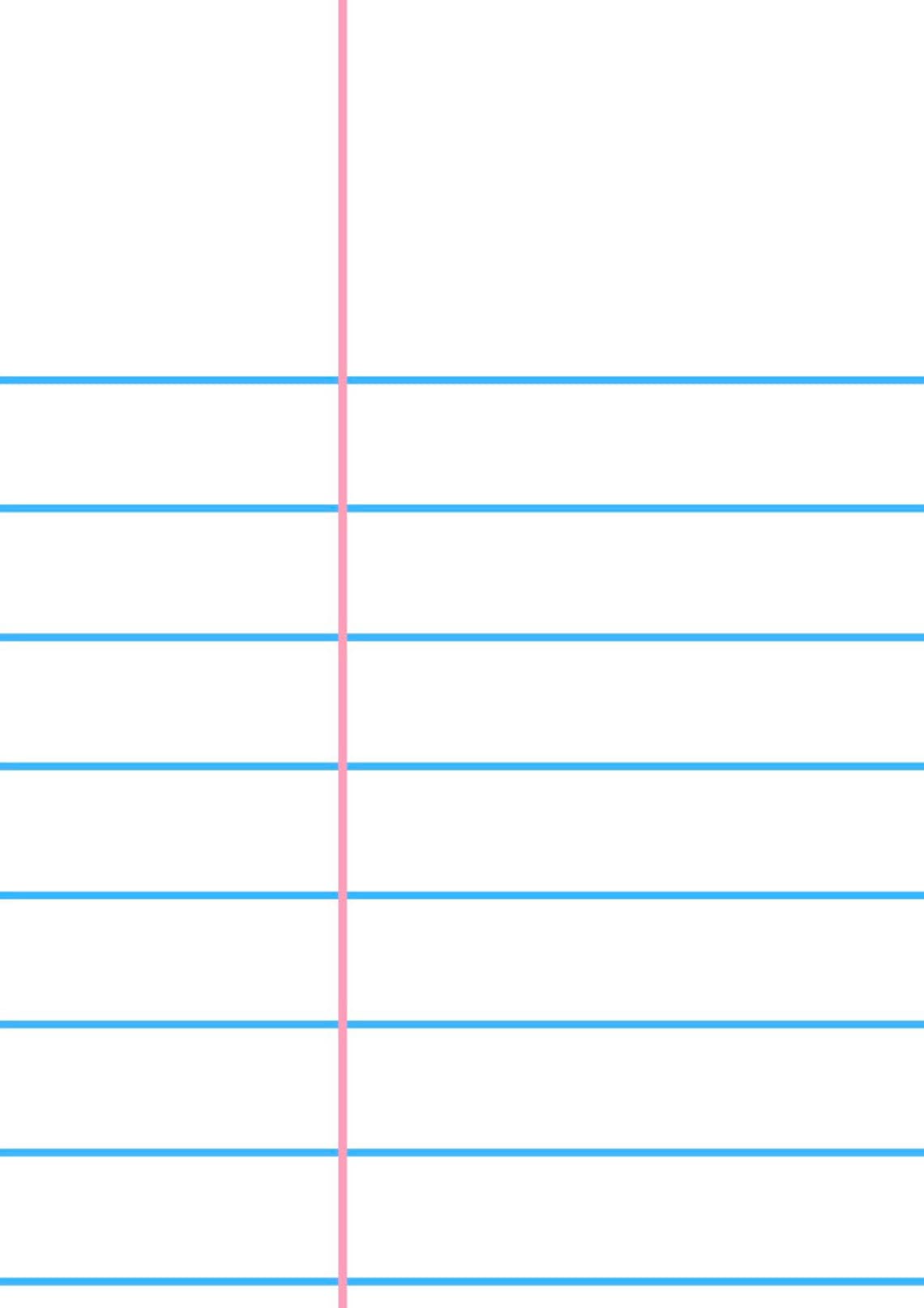 Lined School Paper, Printable Lined Notebook Paper, Lined Notebook ...