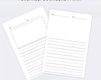 Kindergarten Lined Paper / Kindergarten Writing Paper / - Etsy
