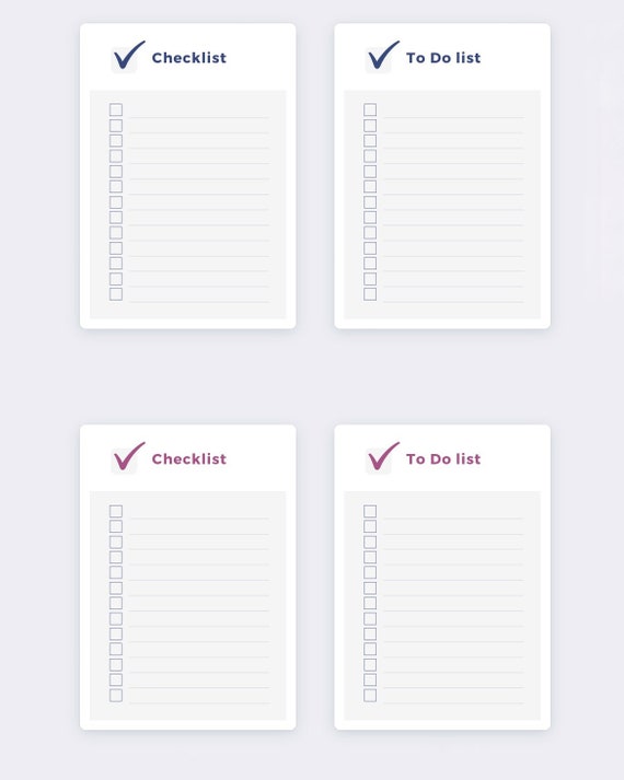 Blank Checklist Printable Minimalist Printable to Do List | Etsy