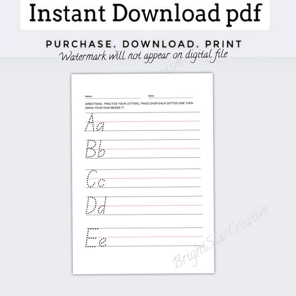 Printable Alphabet Worksheets, Alphabet Tracing, Kids Handwriting ...