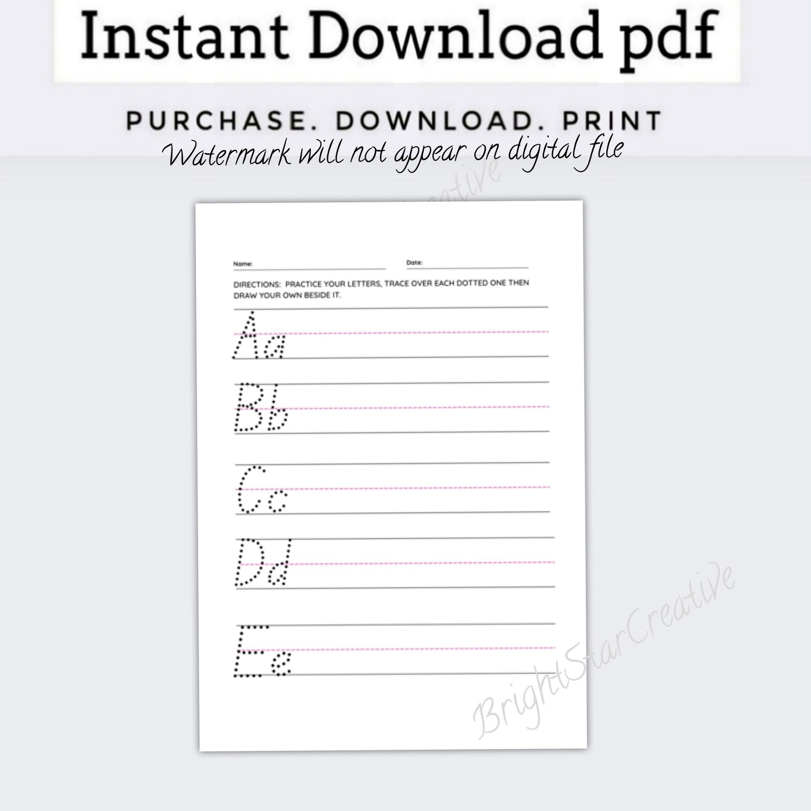 Printable Alphabet Worksheets, Alphabet Tracing, Kids Handwriting ...
