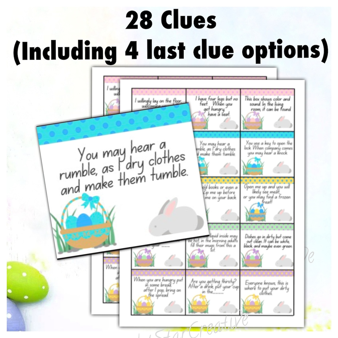 Easter Scavenger Hunt, Easter Treasure Hunt, Indoor Scavenger Hunt ...