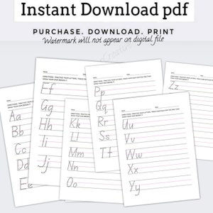Printable Alphabet Worksheets, Alphabet Tracing, Kids Handwriting ...