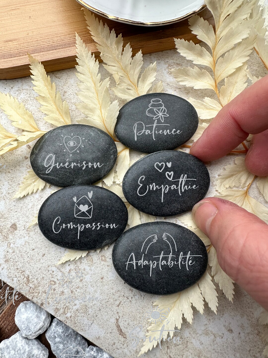 Mini Engraved Pebble Mantra Kit - Grief/healing - Etsy