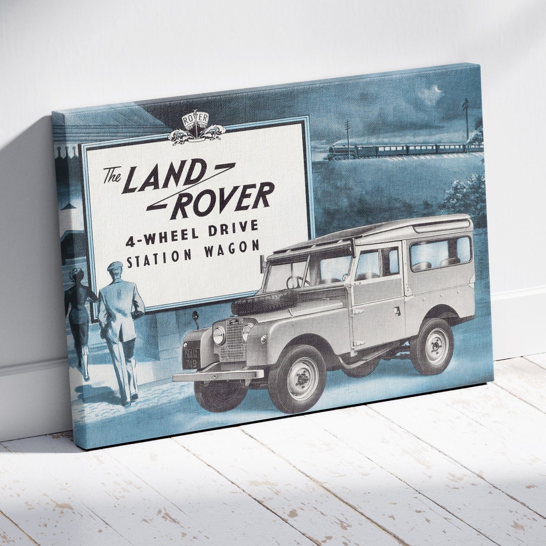 Vintage Land Rover Poster/canvas - Etsy