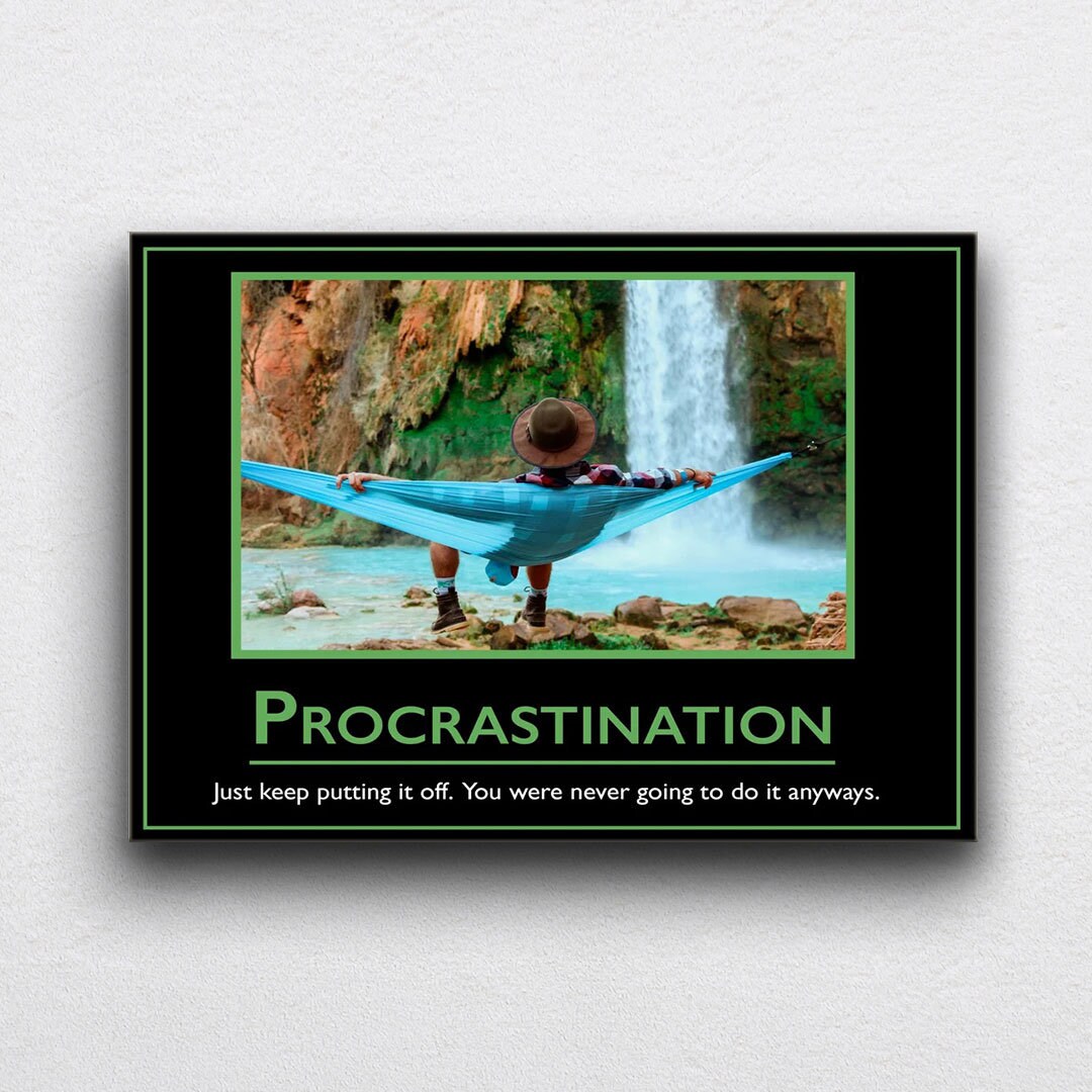 Procrastination Quote Art Digital Download - Etsy