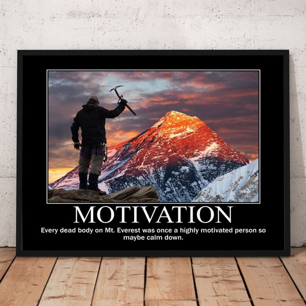 Funny Motivational Poster - Etsy
