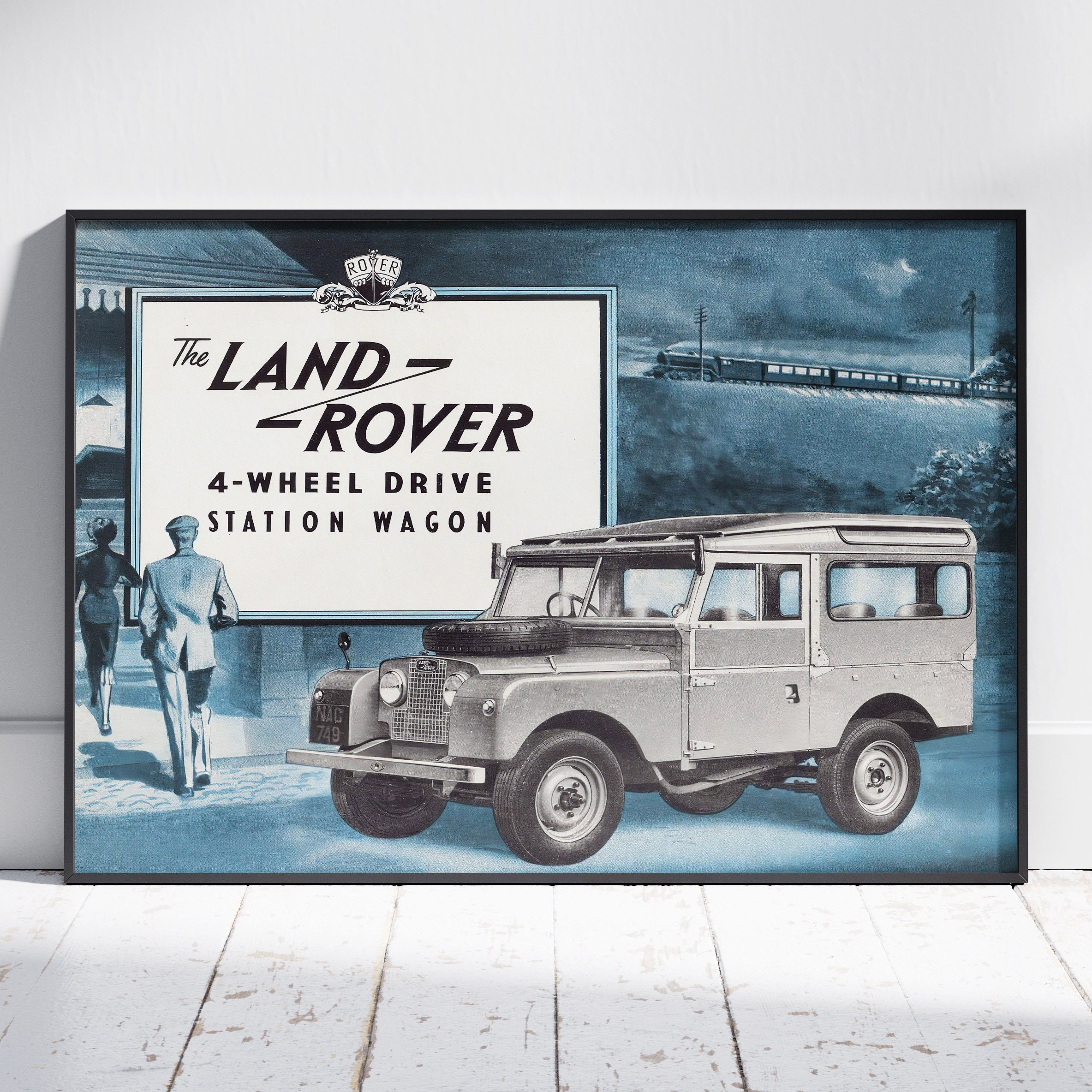 Vintage Land Rover Poster/canvas - Etsy