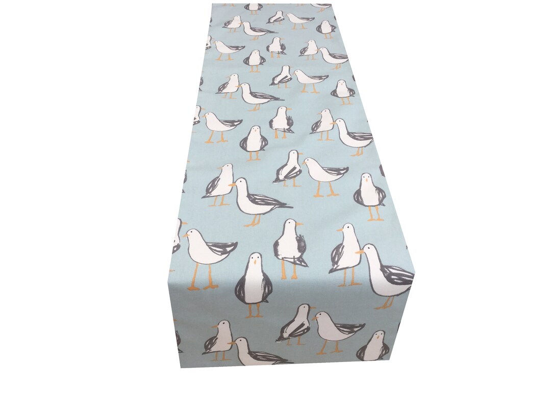 Seagull Print Table Runner: Coastal Seaside Decor - Etsy