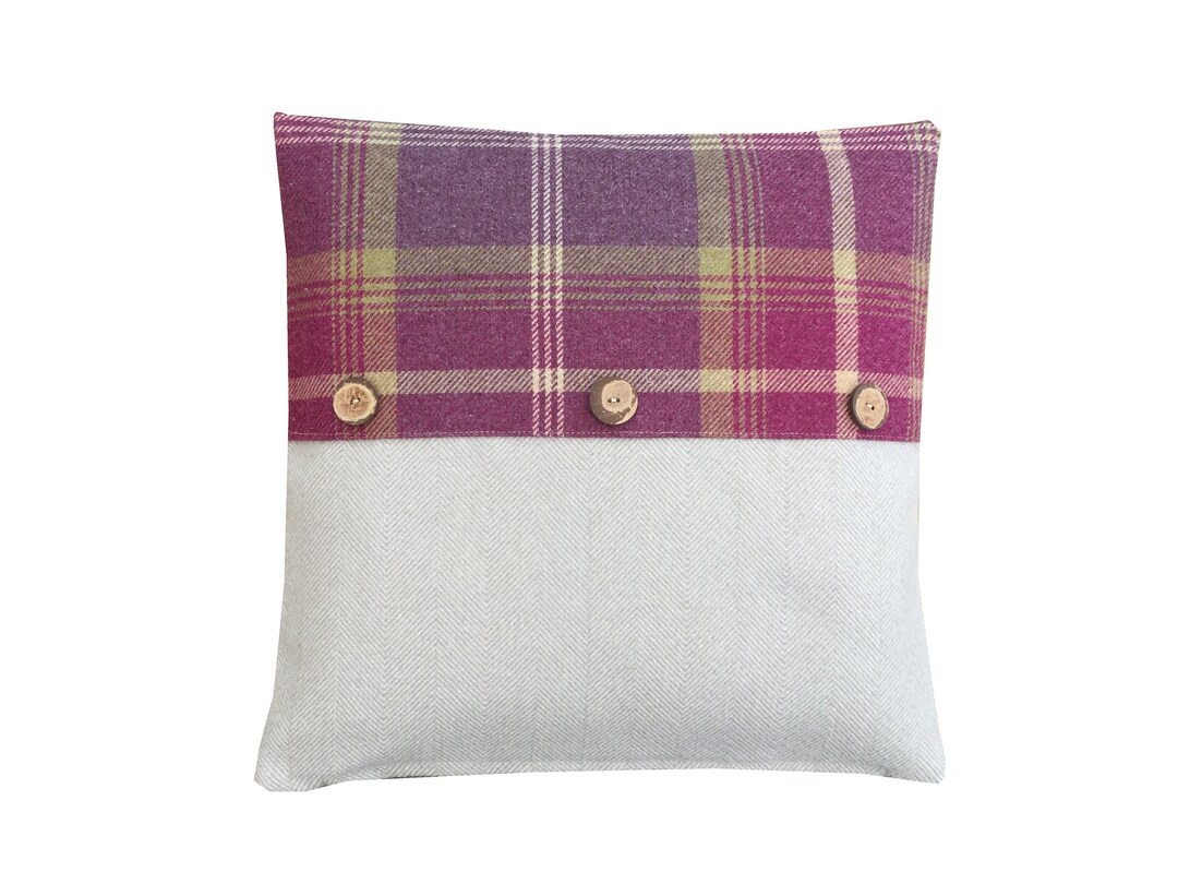 Balmoral Handmade Tartan Plaid Throw Pillow Cover: Amethyst Purple ...