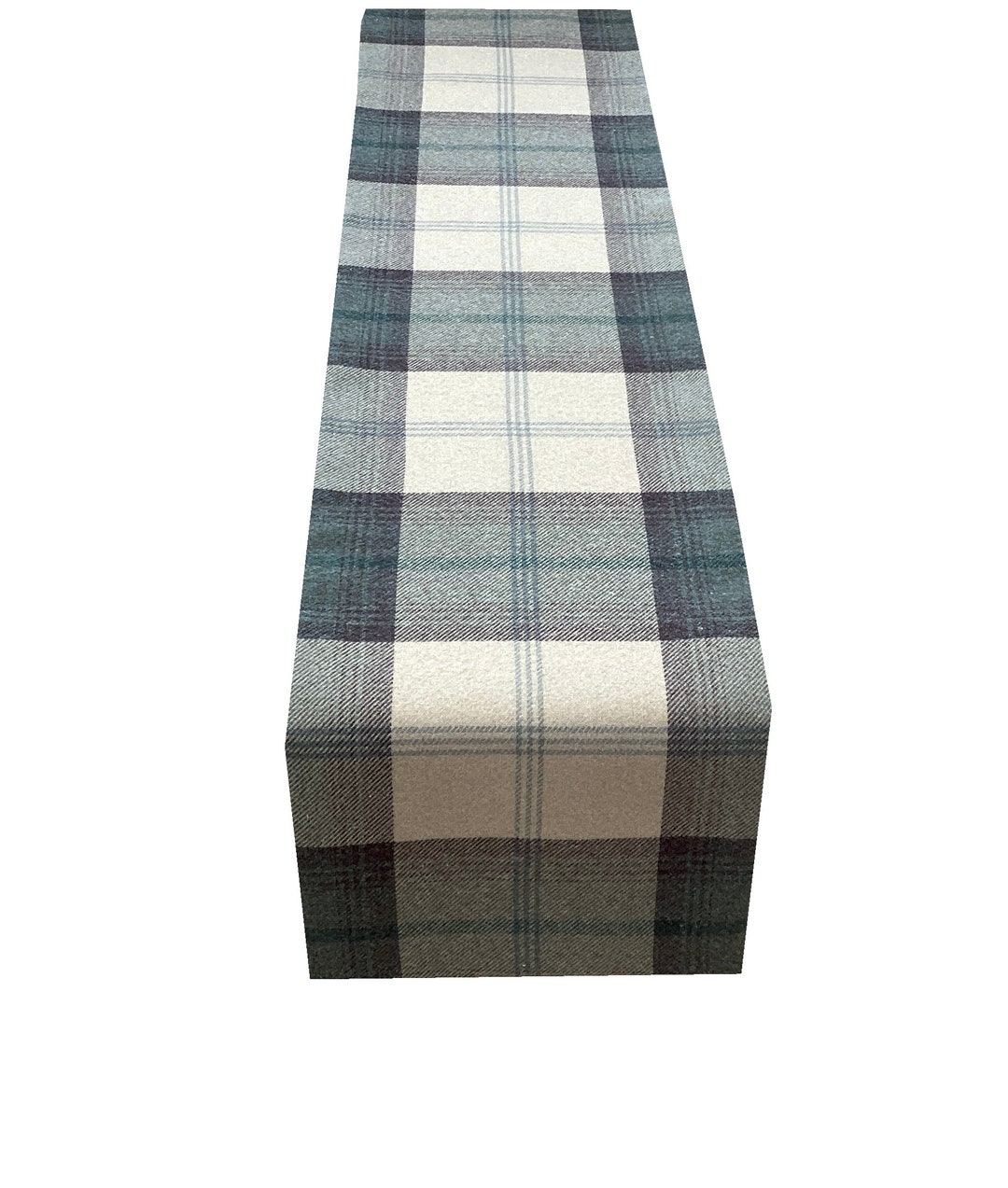 Handmade Balmoral Tartan Table Runner: Jade Green Plaid Scarf - Etsy