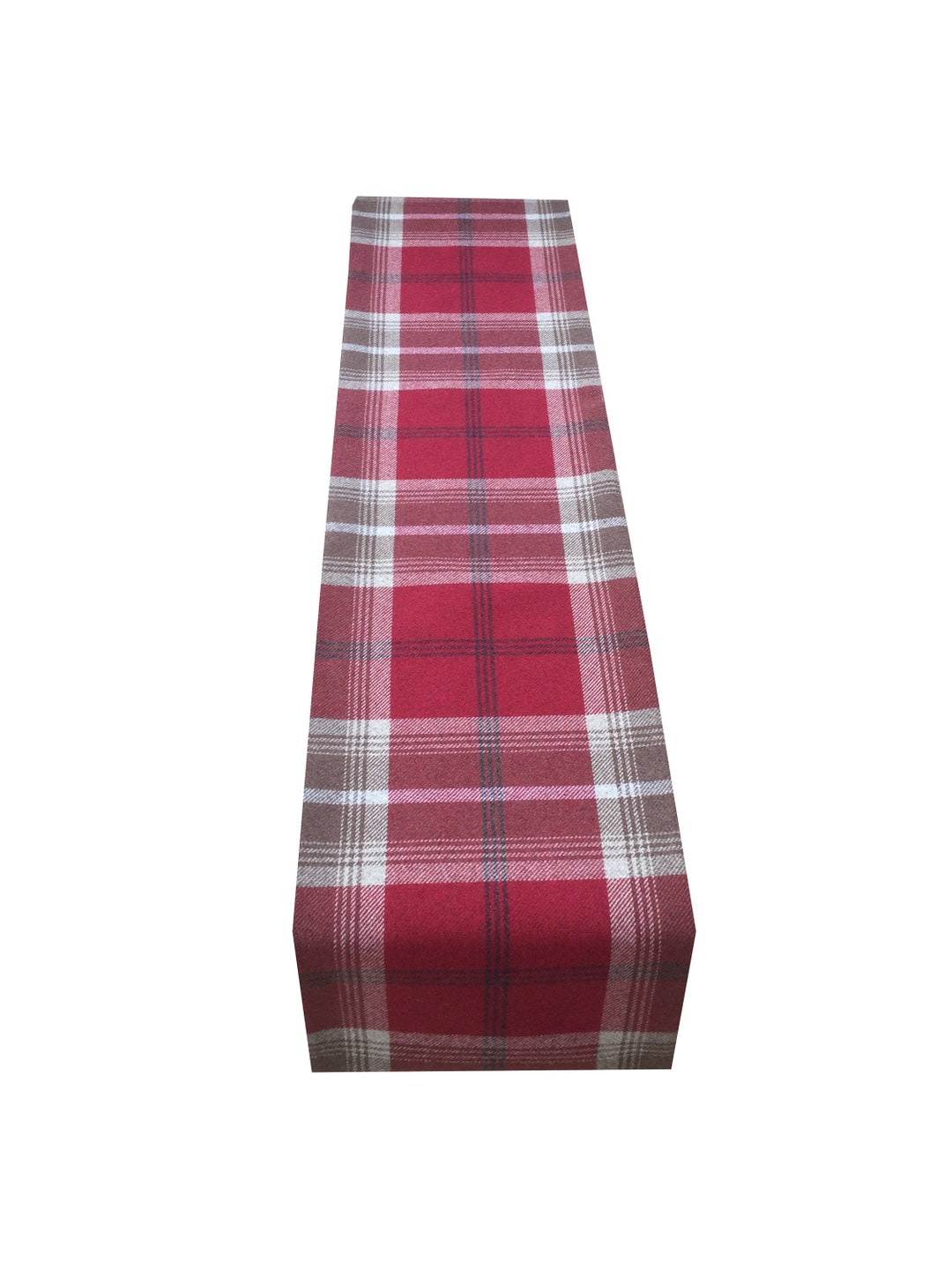 Balmoral Christmas Red Beige Wool Effect Tartan Plaid Check Home ...