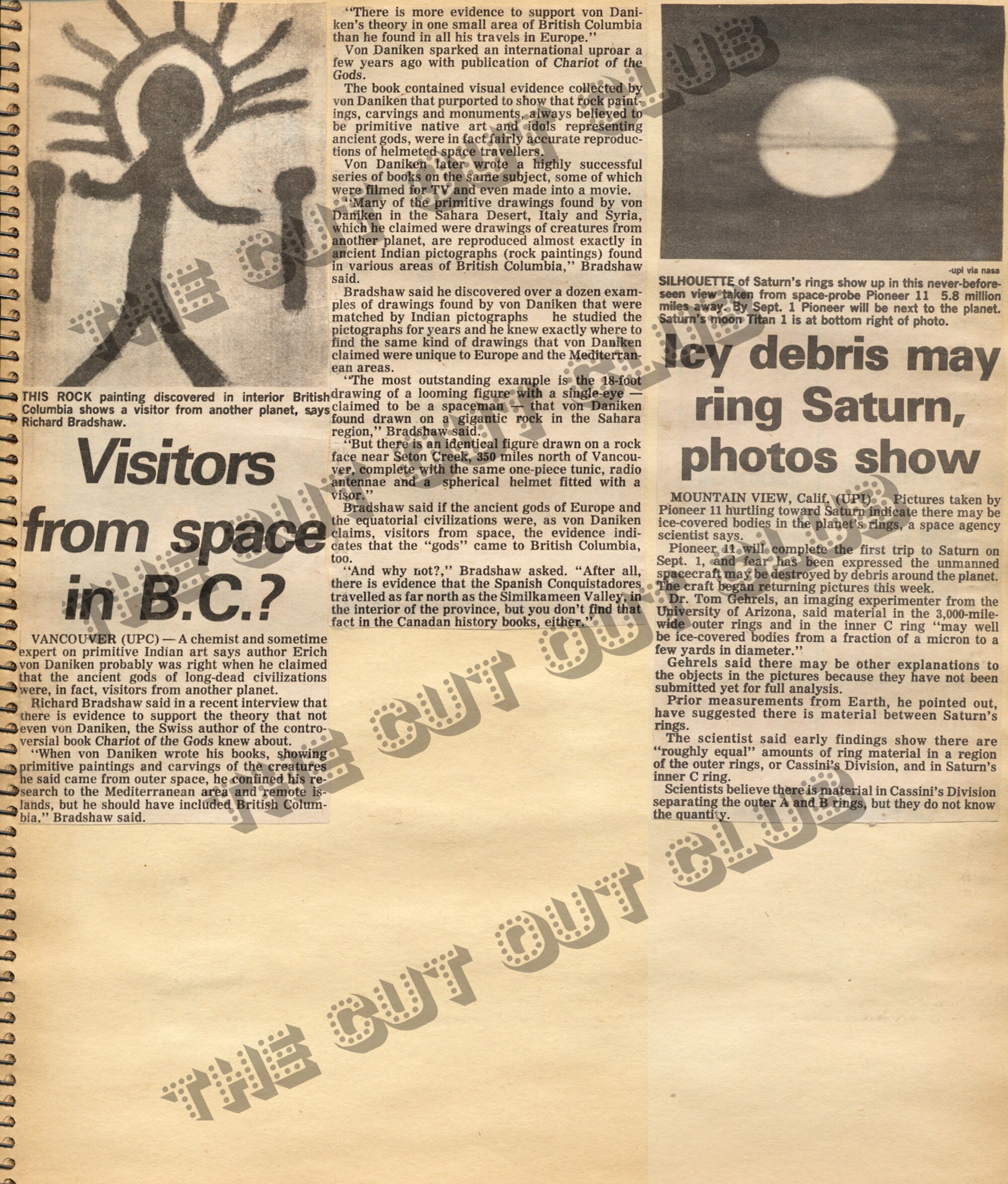 Vintage Scrapbook, Strange Phenomenon. Newspaper Clippings Printable ...