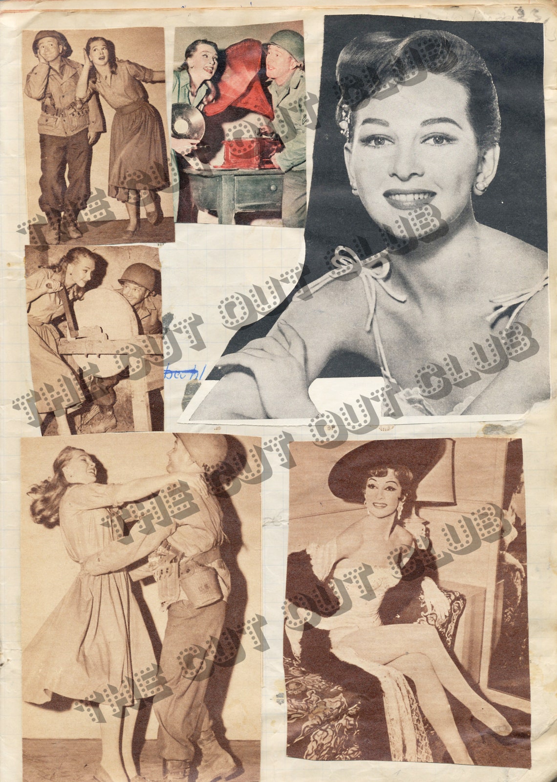 Vintage Scrapbook, 50s 60s Celebrity Fame Newspaper Clippings ...