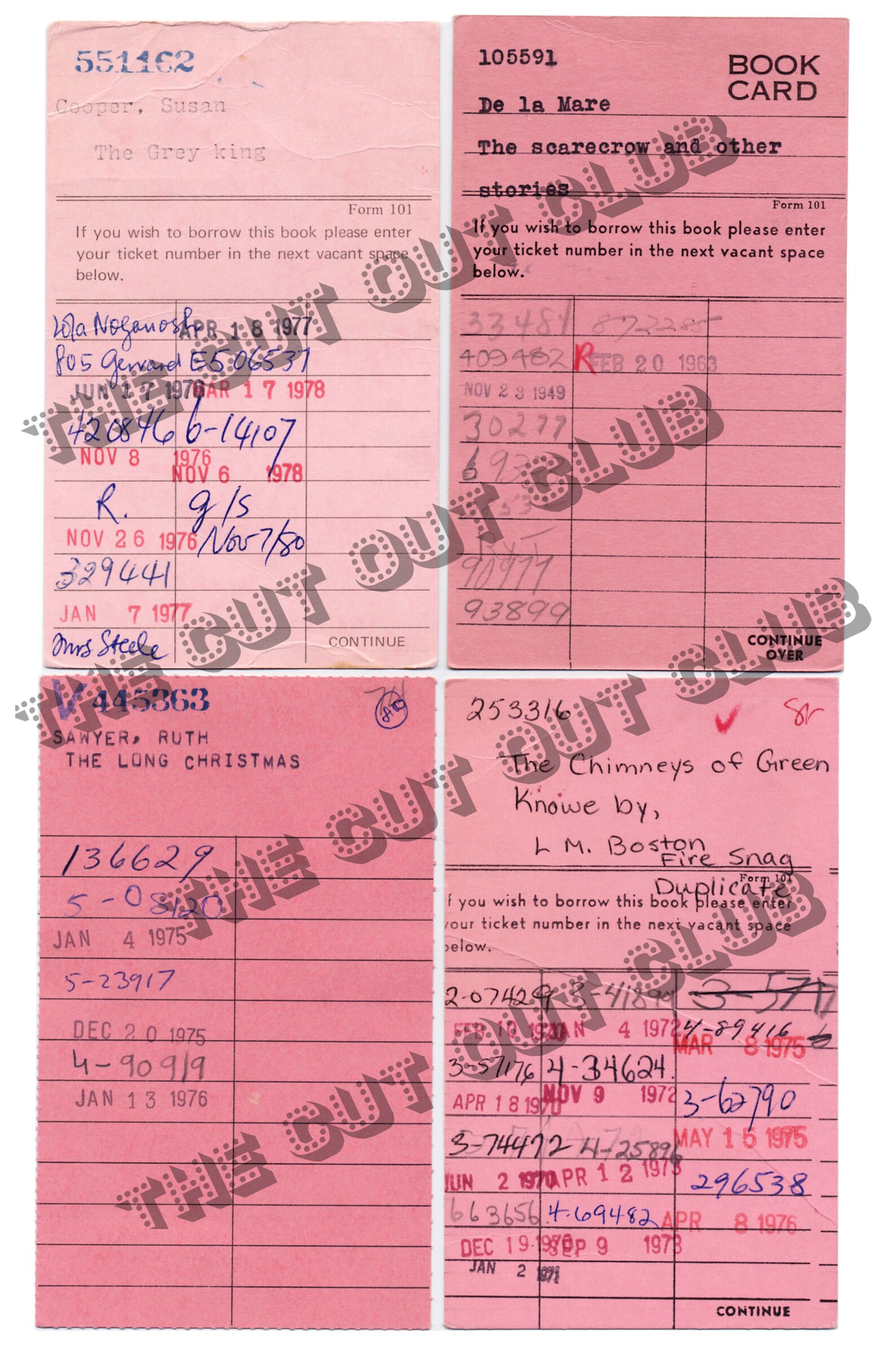 Vintage Library Due Date Cards Printable Digital Download - Etsy