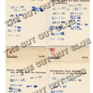 Vintage Library Due Date Cards, Printable Digital Download, Stamped ...