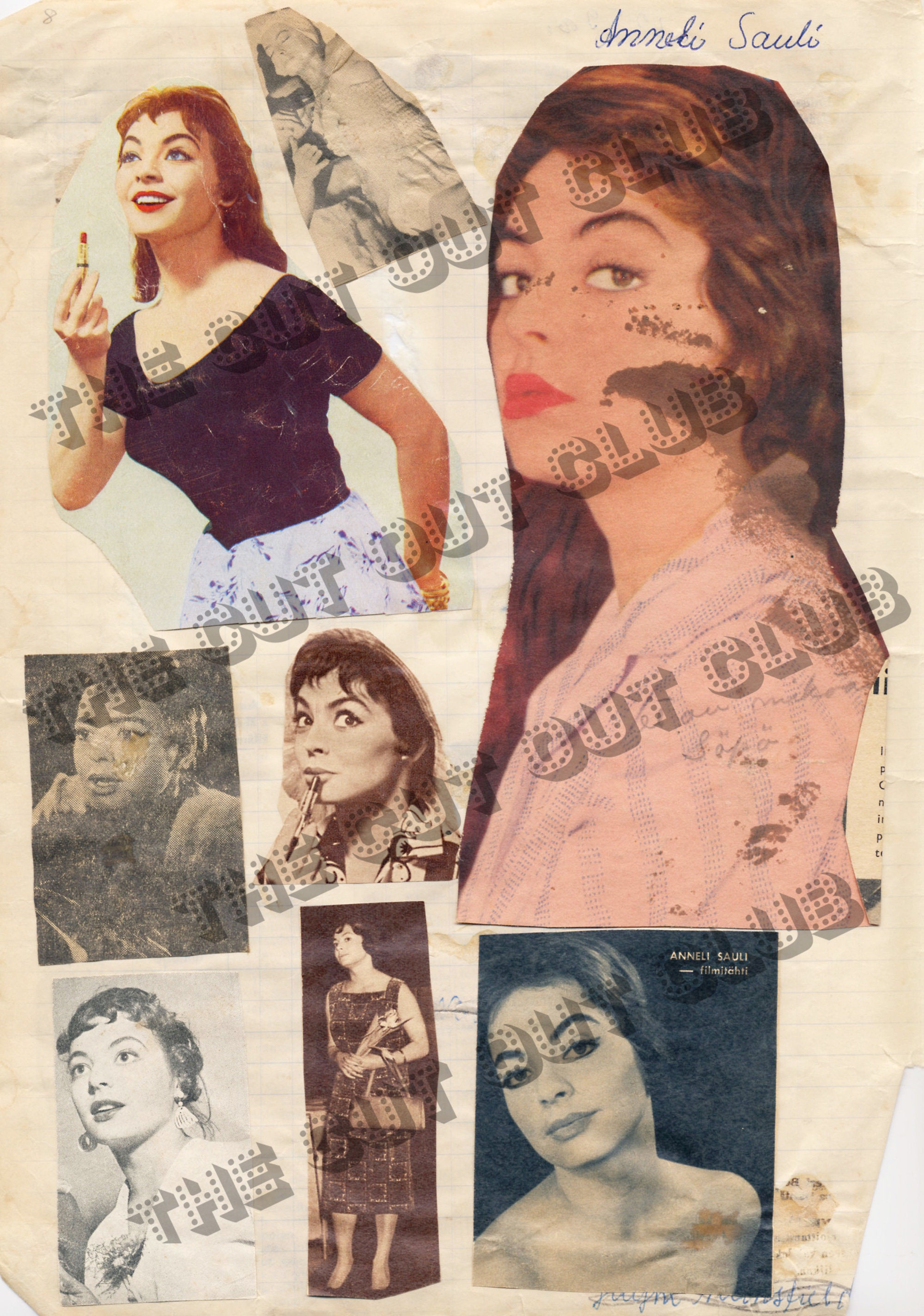 Vintage Scrapbook, 50s 60s Celebrity Fame Newspaper Clippings ...