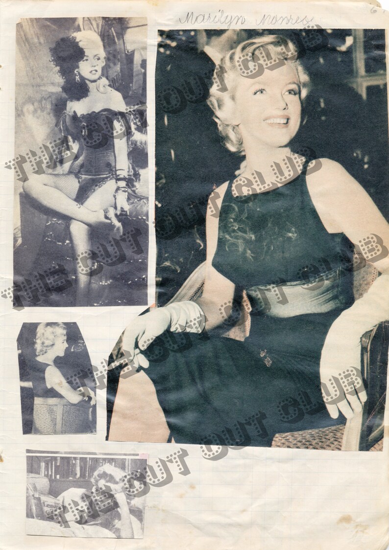 Vintage Scrapbook, 50s 60s Celebrity Fame Newspaper Clippings ...