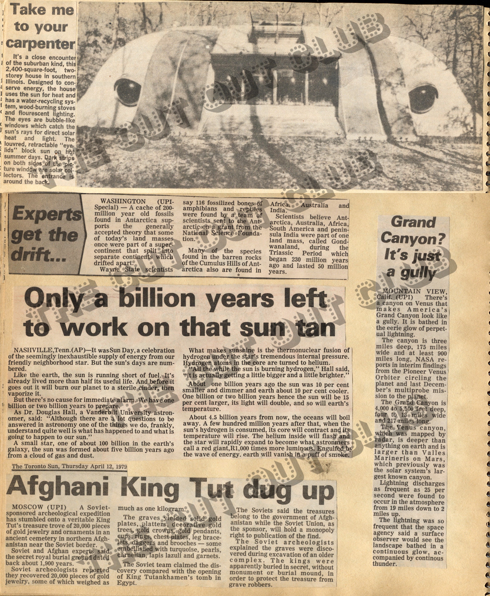 Vintage Scrapbook, Strange Phenomenon. Newspaper Clippings Printable ...