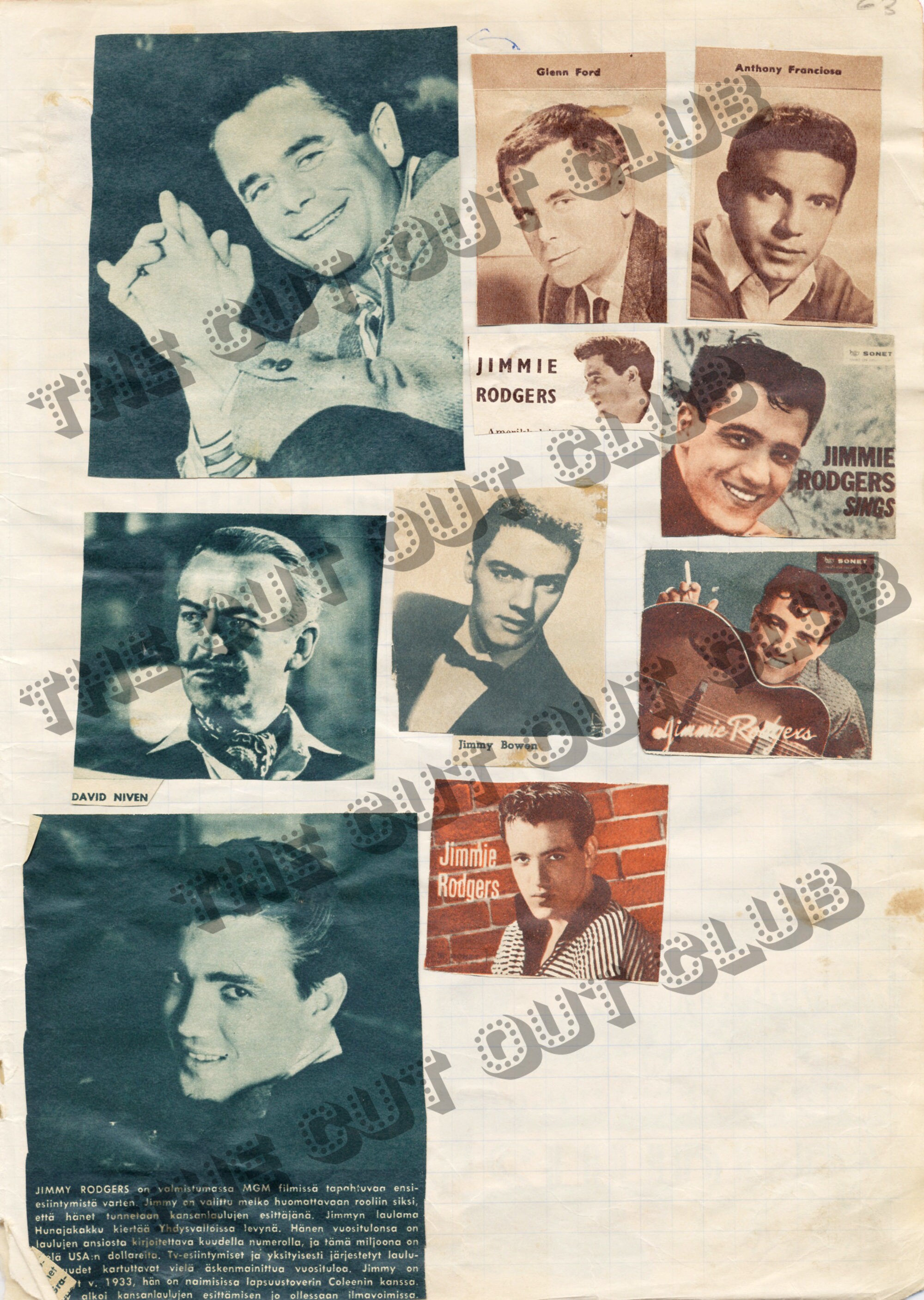 Vintage Scrapbook, 50s 60s Celebrity Fame Newspaper Clippings ...