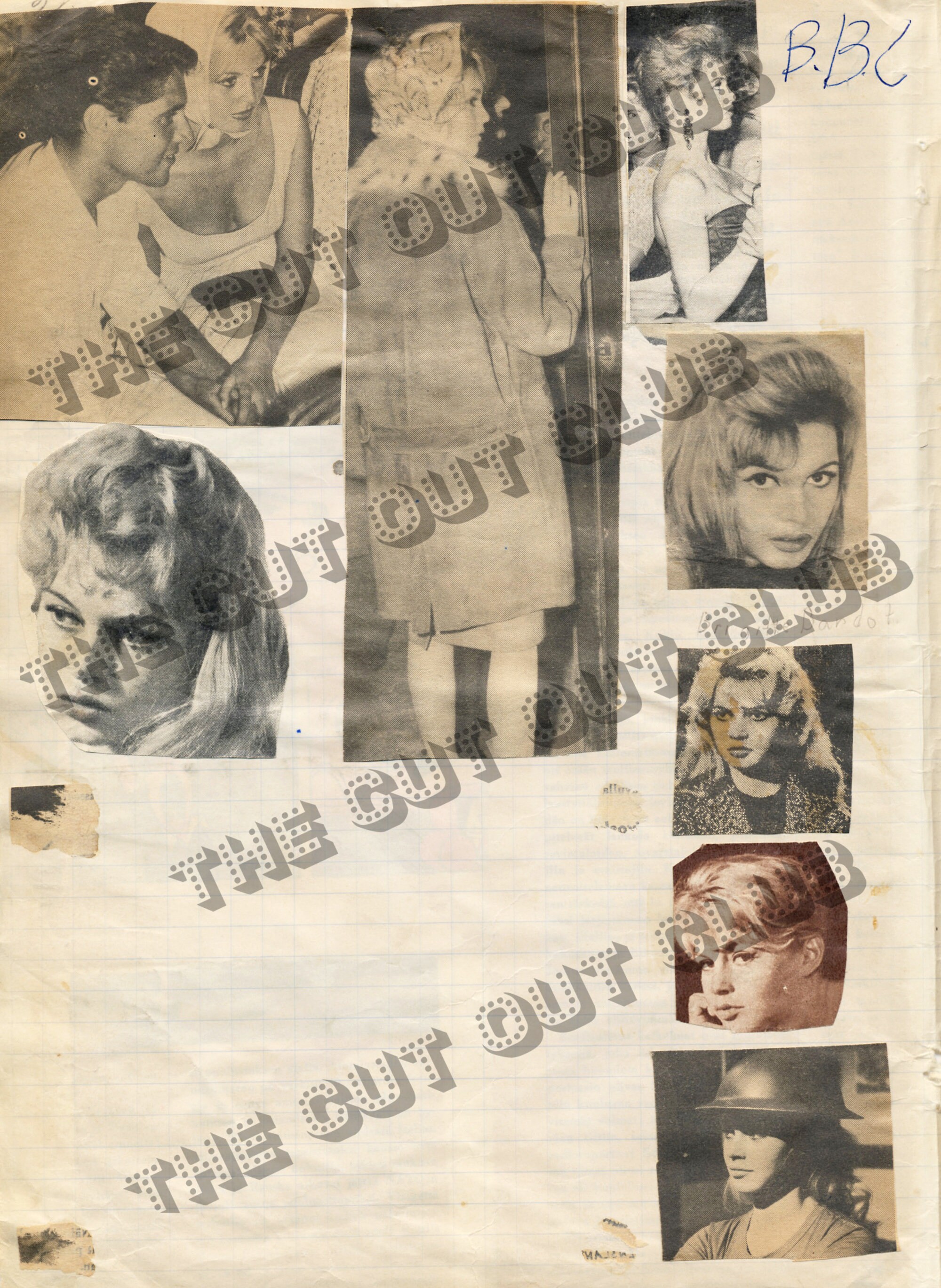 Vintage Scrapbook, 50s 60s Celebrity Fame Newspaper Clippings ...