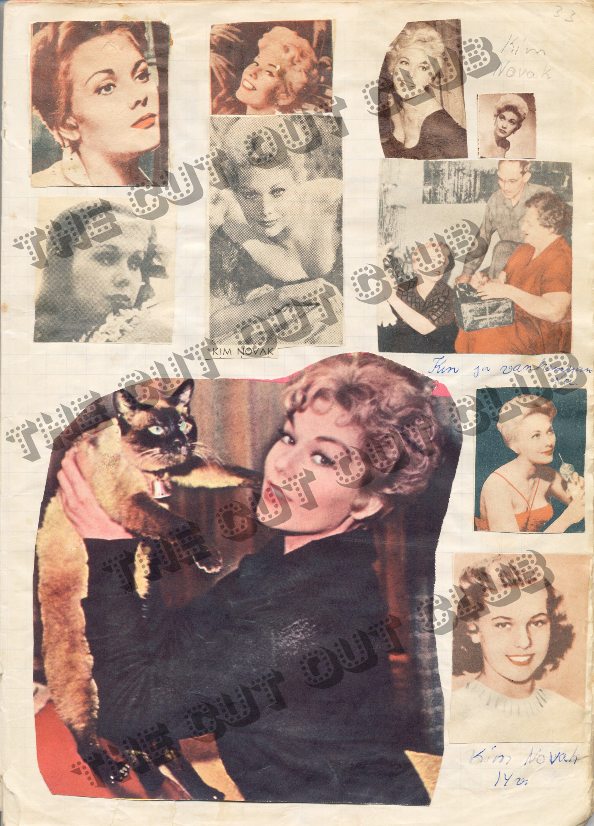 Vintage Scrapbook, 50s 60s Celebrity Fame Newspaper Clippings ...