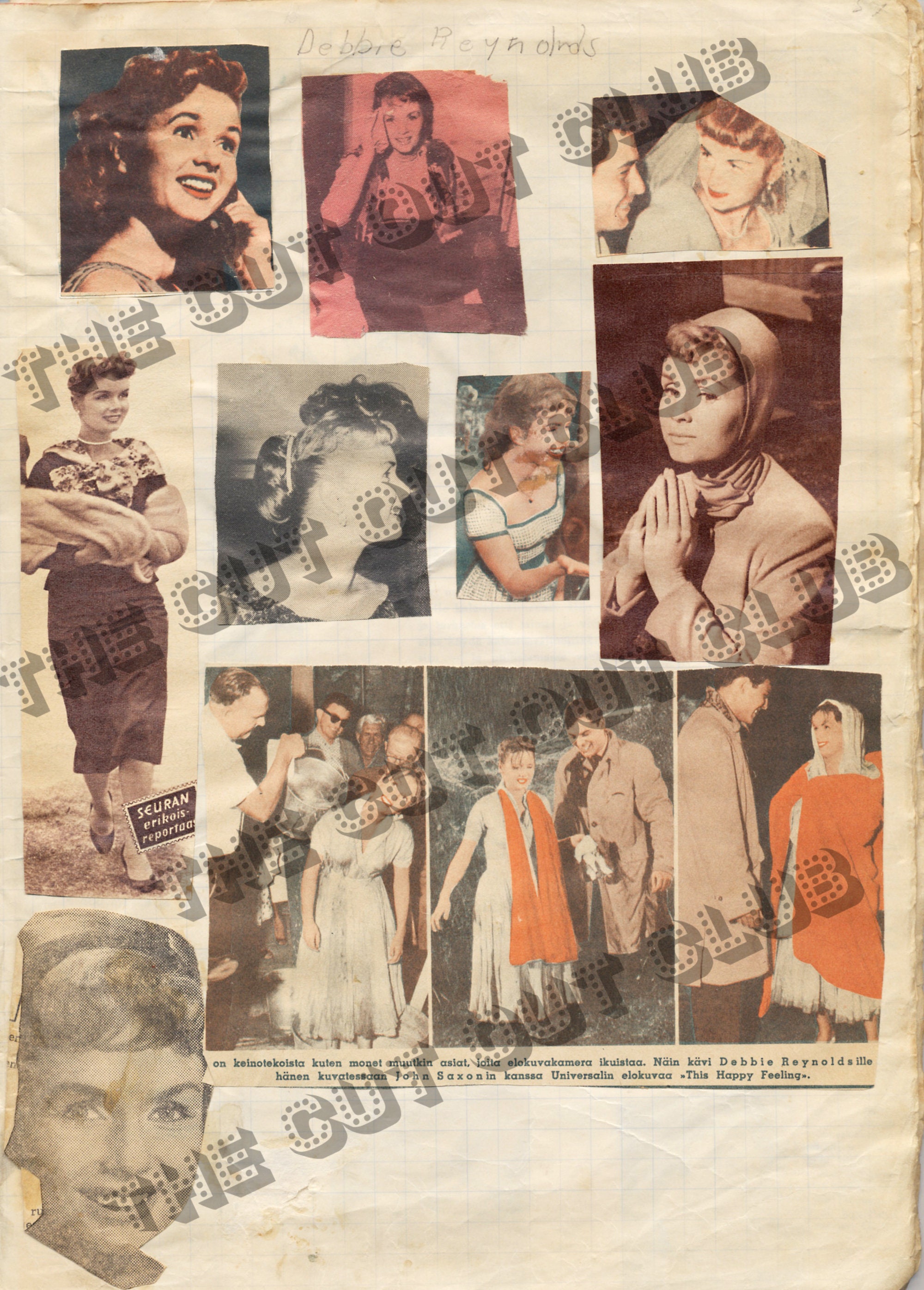 Vintage Scrapbook, 50s 60s Celebrity Fame Newspaper Clippings ...
