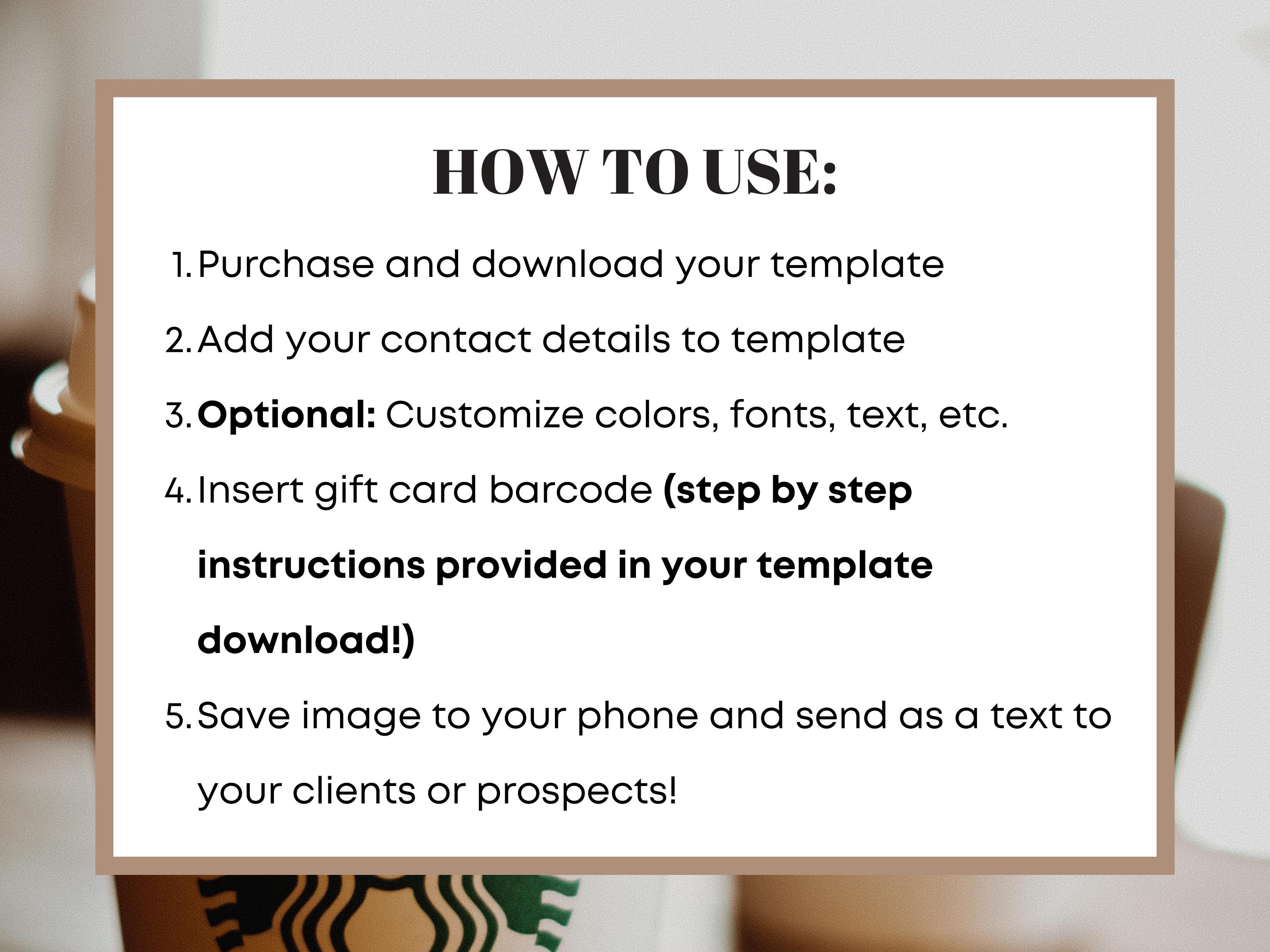 Textable Coffee Gift Card | Starbucks Textable Gift Card | Coffee Gift ...