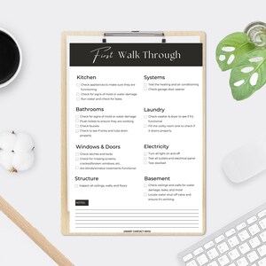 Real Estate Home Walk Through Checklist Final Walk Through - Etsy