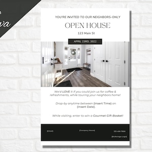 Real Estate Open House Flyer | Neighbors Only Open House Flyer | Real ...