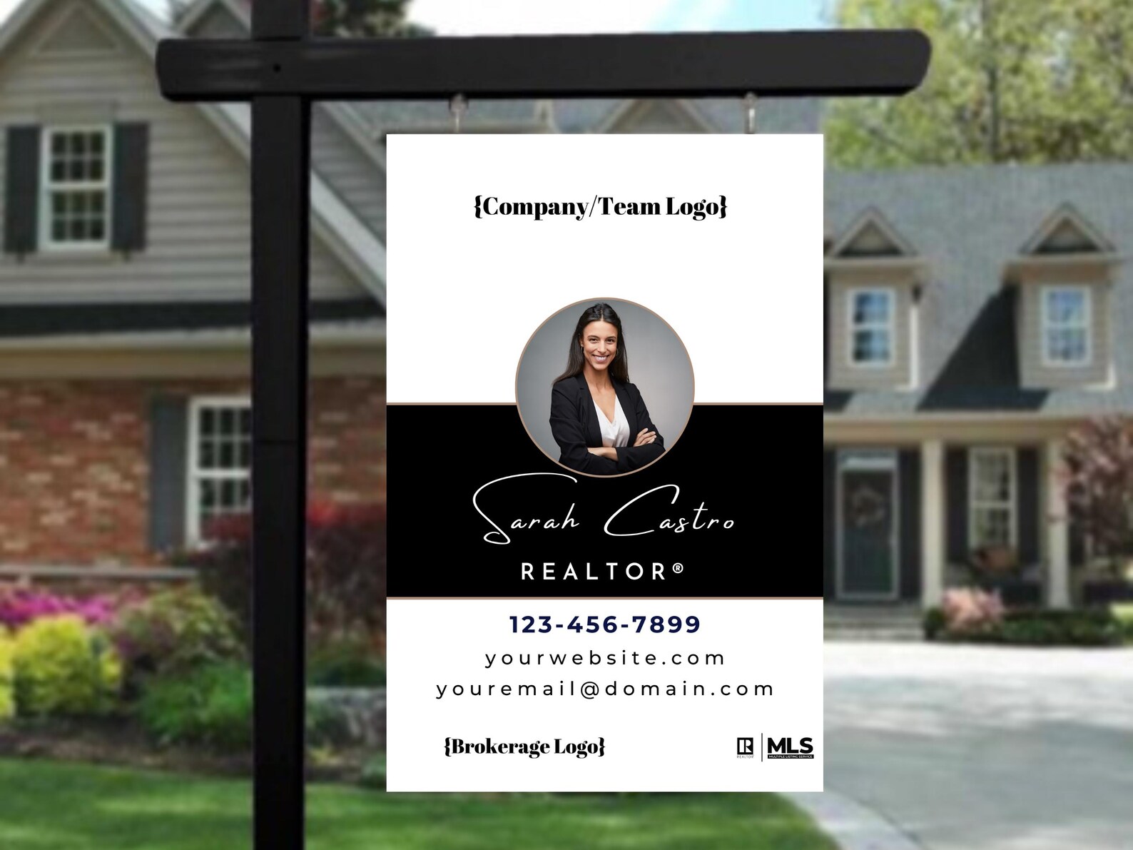 Real Estate for Sale Sign | Individual/team Logo | Custom for Sale Sign ...