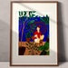 BLUE GARDEN A3 Fine Art Print Illustration Wall - Etsy