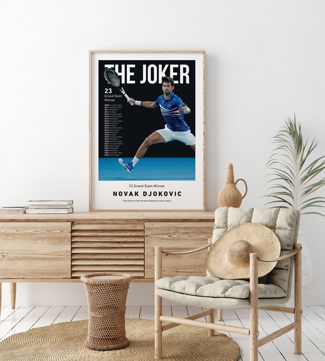 Novak Djokovic 2023 Poster, Tennis Poster, Tennis Wall Decor, Art ...