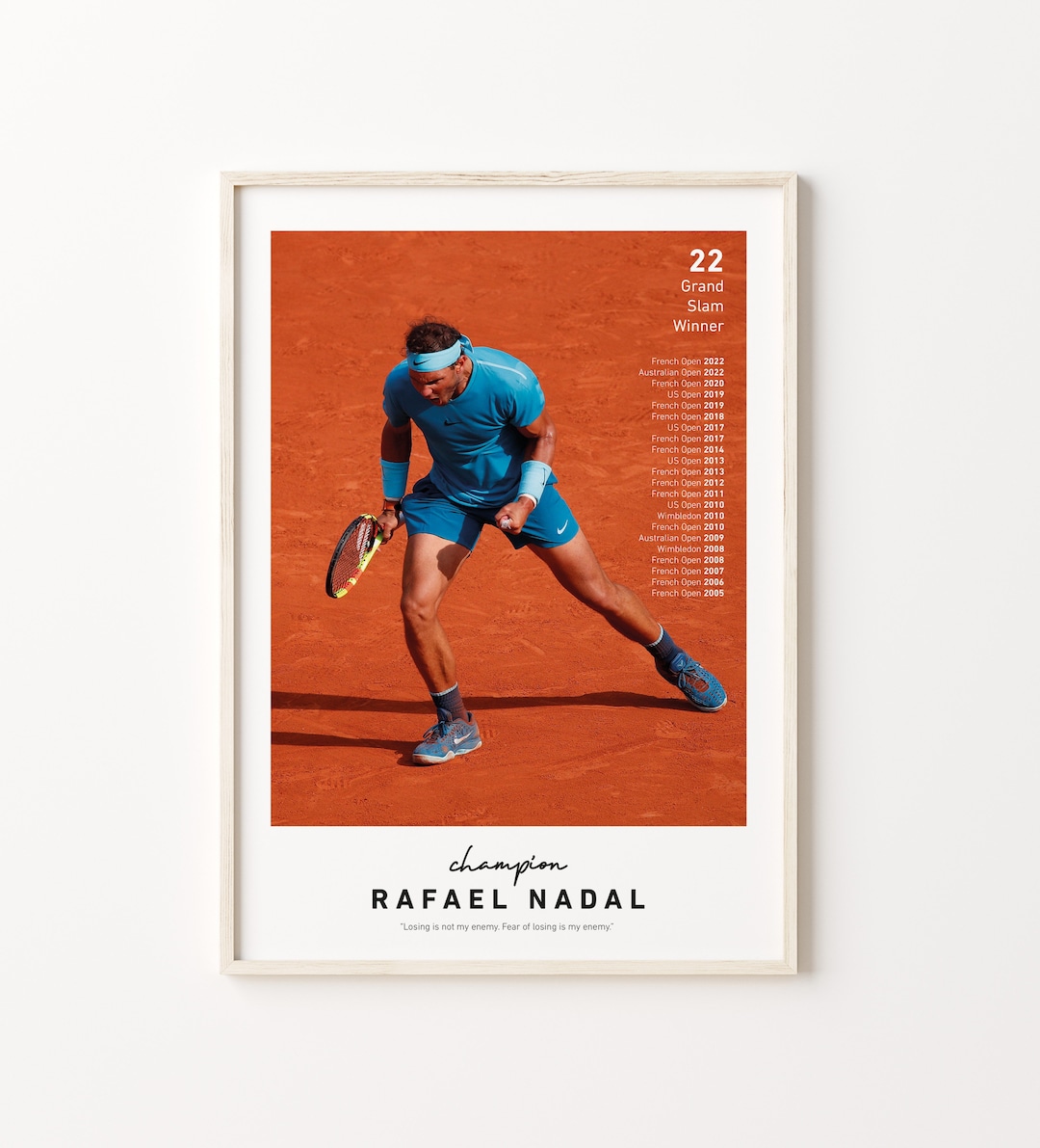 Rafael Nadal Poster, Tennis Poster, Tennis Wall Decor, Art Exhibition ...