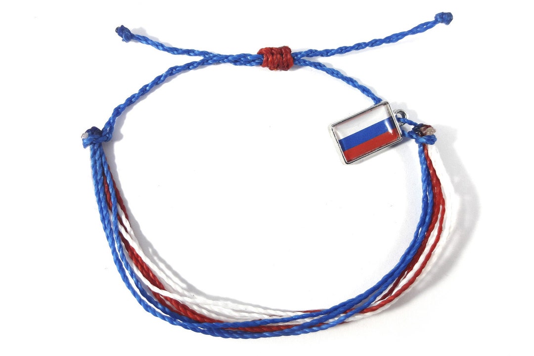 Friendship Bracelet Russia Flag - Etsy