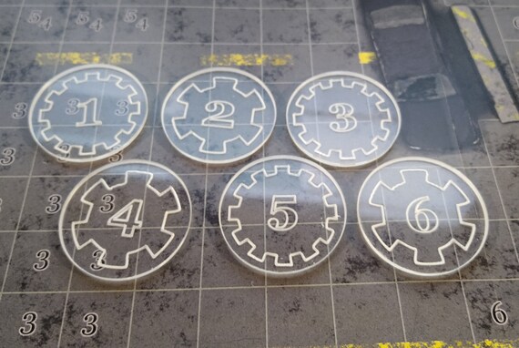 40mm Clear Objective Markers Set of 6 Optional Addon | Etsy