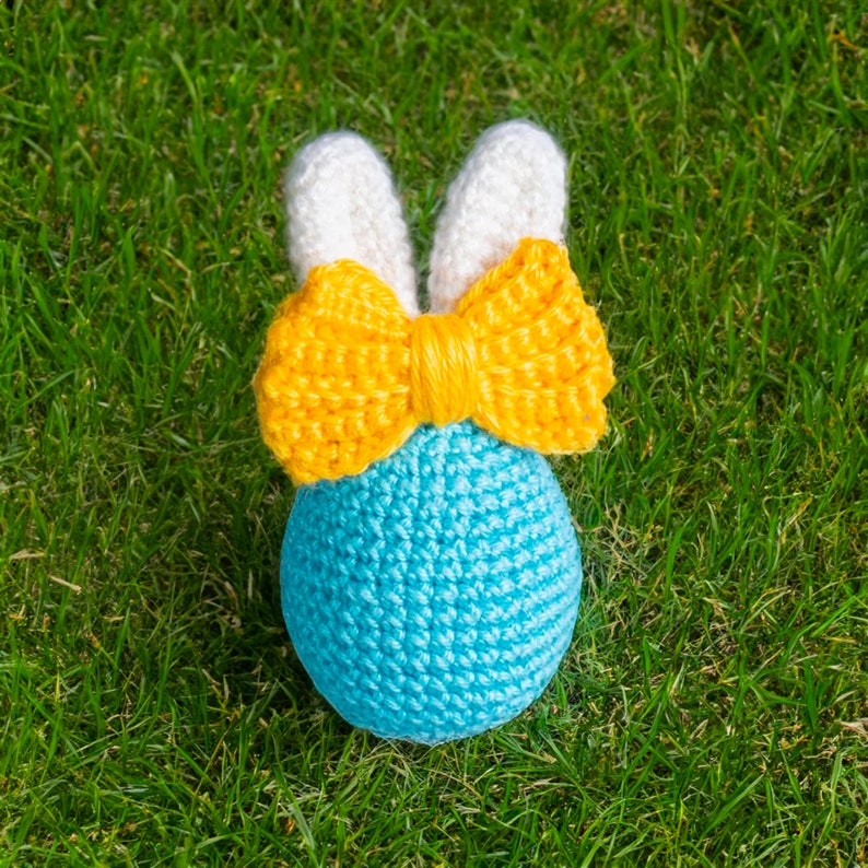 Easter Egg-stravaganza: Handmade Crochet Bunny Eggs With Charming Bow ...