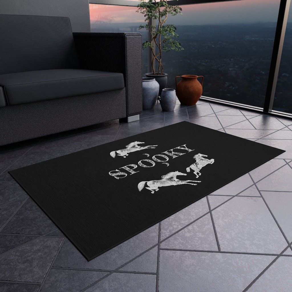 Halloween Spooky Horse Door Matt or Outdoor Rug Horse Doormat Halloween ...