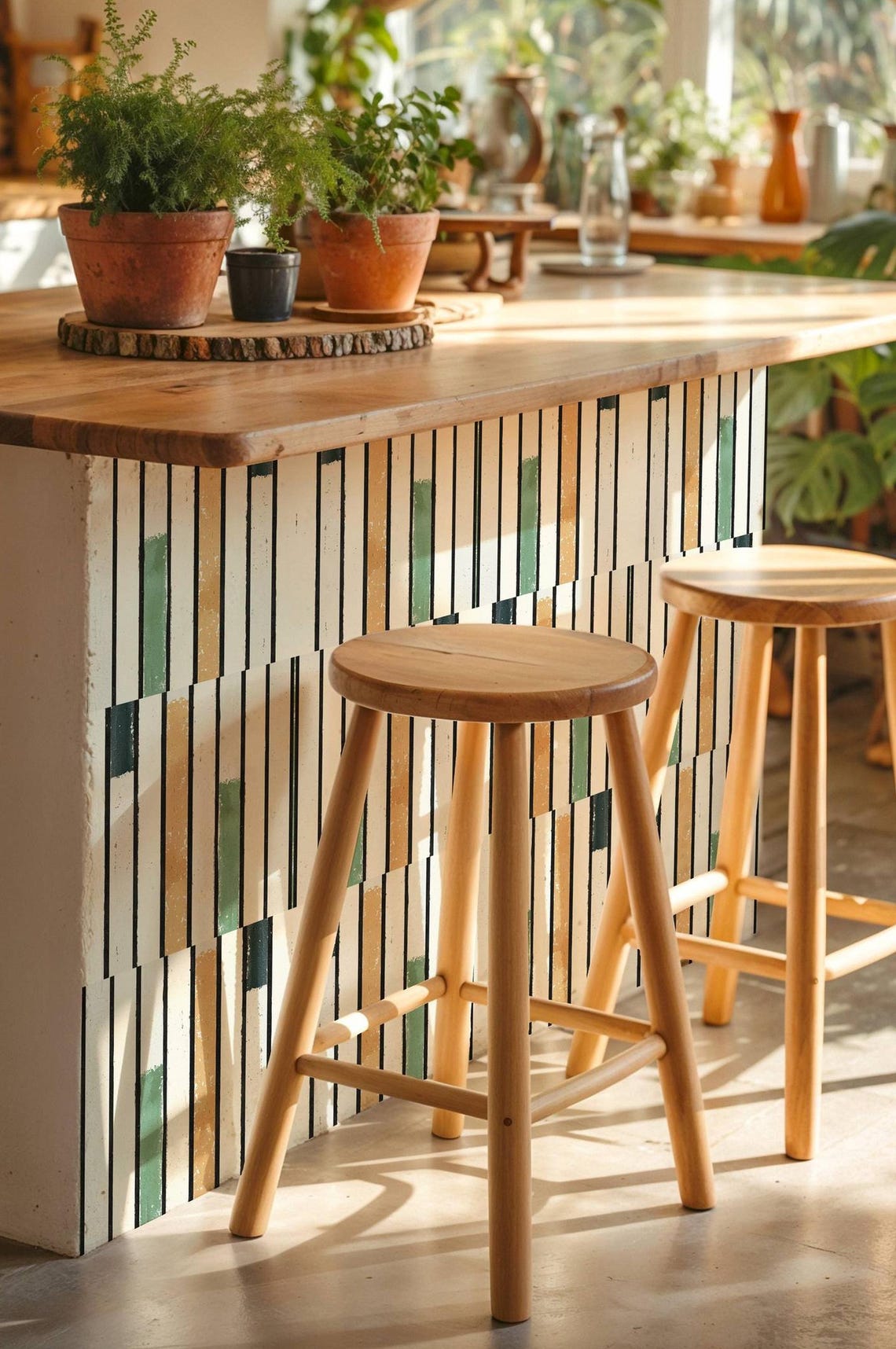 Vertical Stripes Pattern Tile Decals – Removable Peel & Stick Wall ...