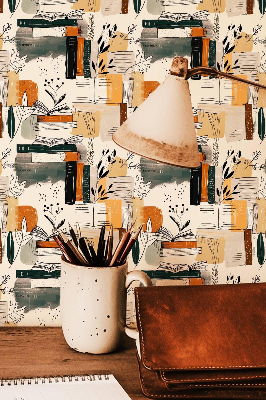 Bookish Patterns Peel & Stick Tile Sticker,kitchen Bathroom Backsplash ...