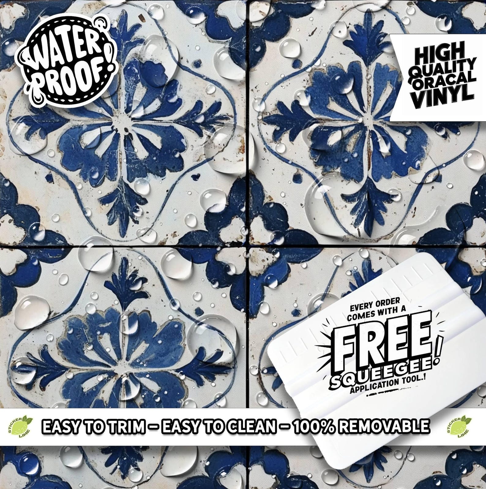 Medieval_tile Pattern,peel & Stick Tile Sticker,kitchen Bathroom ...