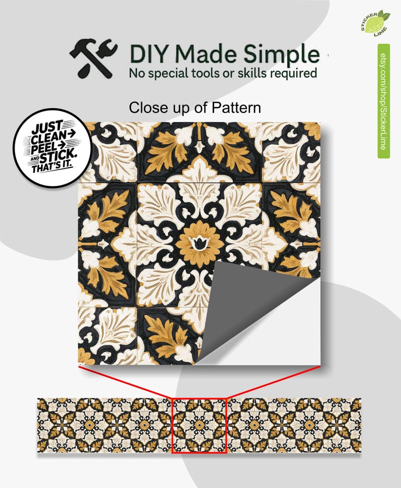 Vintage Damask Floral Motif Design Pattern,stair Riser Stickers,peel ...