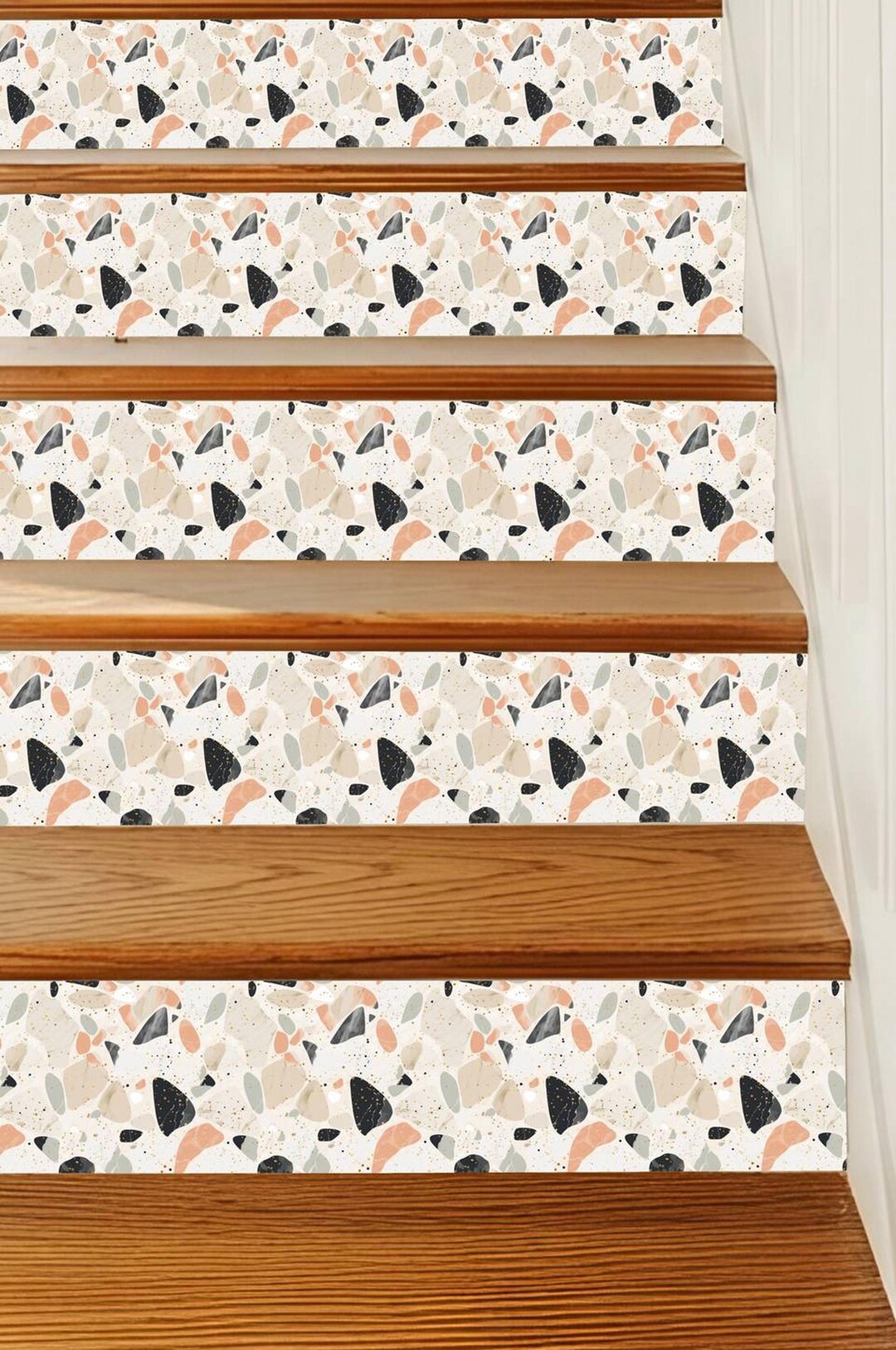 Art Deco Terrazzo Pattern,stair Riser Stickers,peel and Stick Stair ...