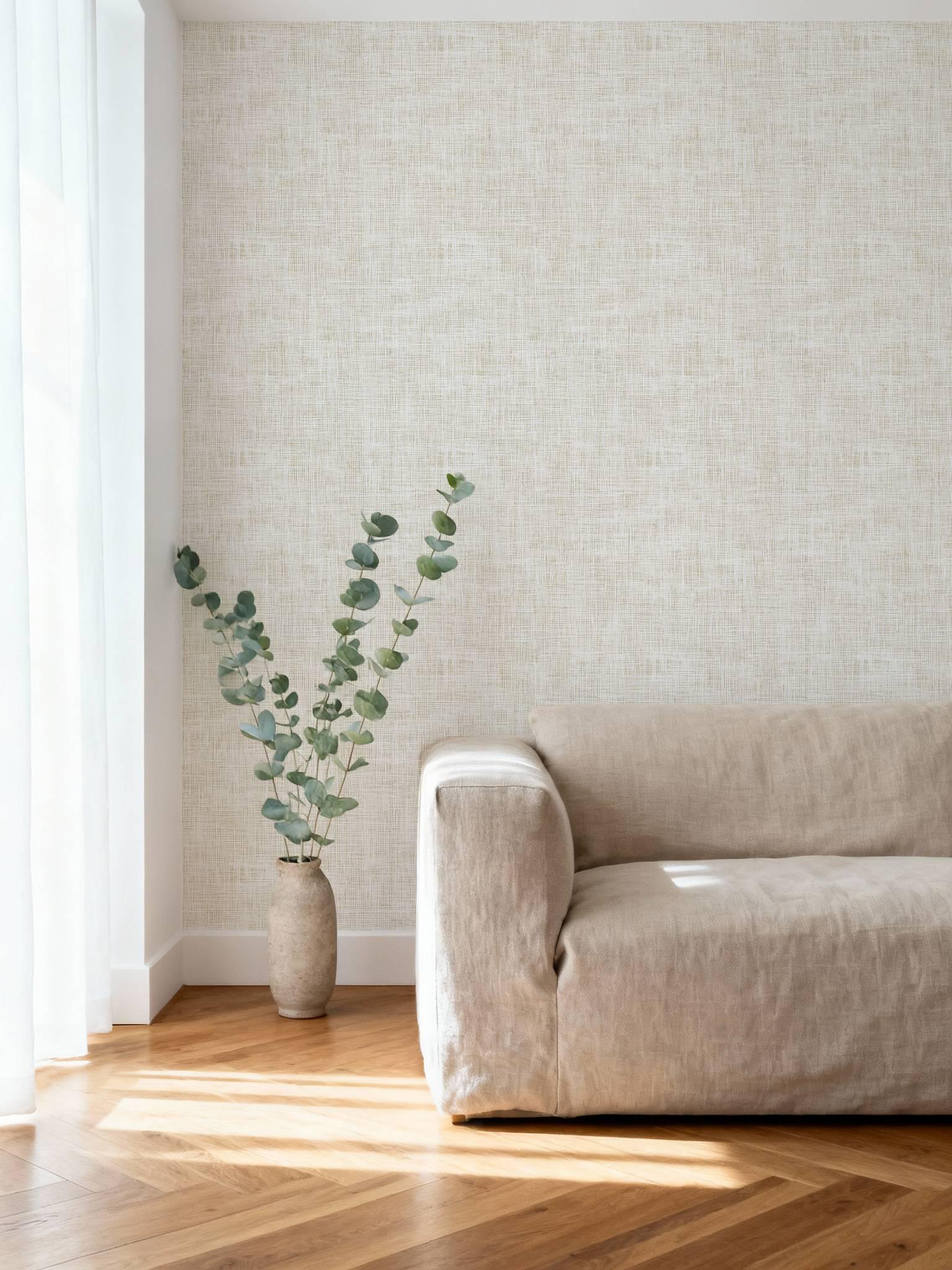Linen Soft Wheat Peel & Stick Wallpaper – Self Adhesive, Repositionable ...