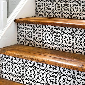 Moroccan Tile Pattern,stair Riser Stickers,peel and Stick Stair Riser ...