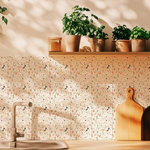 Terrazzo Peel & Stick Tile Sticker,kitchen Bathroom Backsplash ...