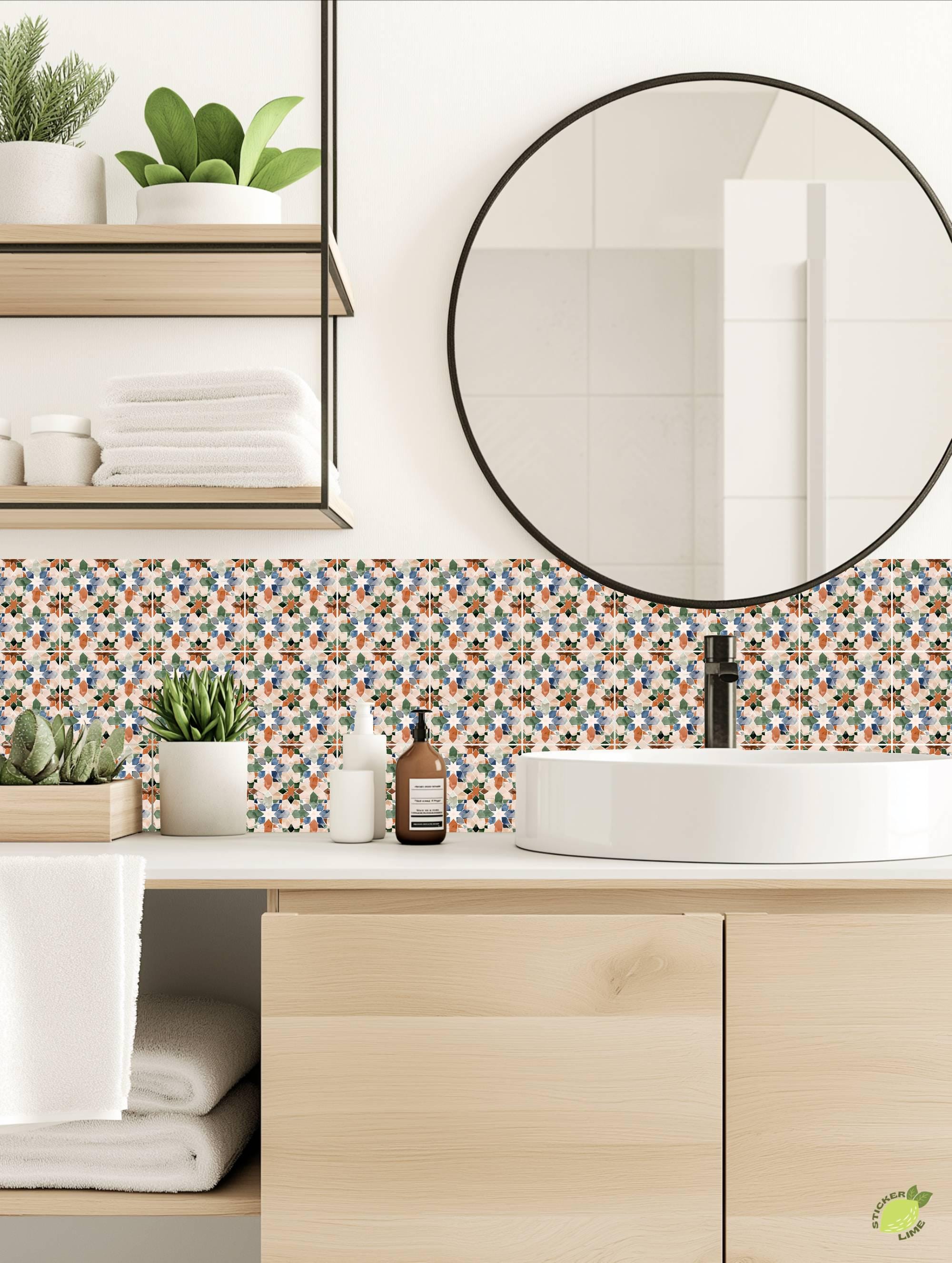 Zellige Tile Pattern,peel & Stick Tile Sticker,kitchen Bathroom ...