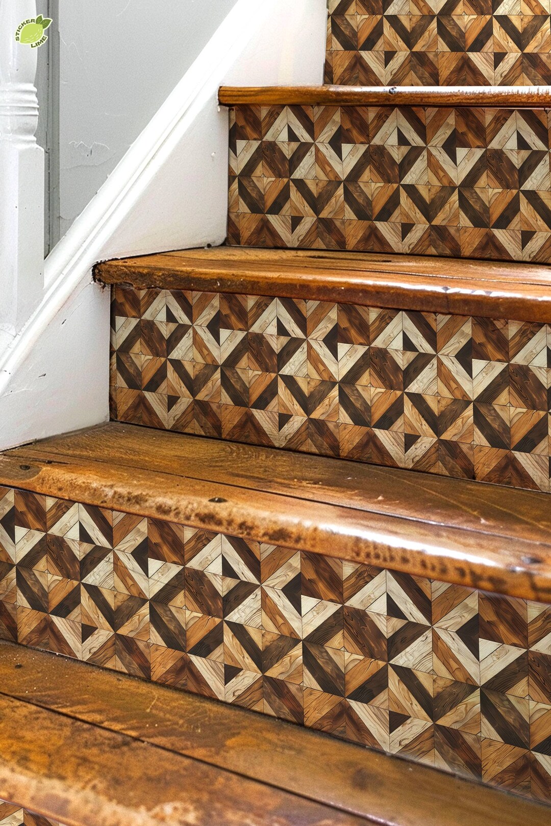 Teek Wood Plank Pattern,stair Riser Stickers,peel and Stick Stair Riser ...