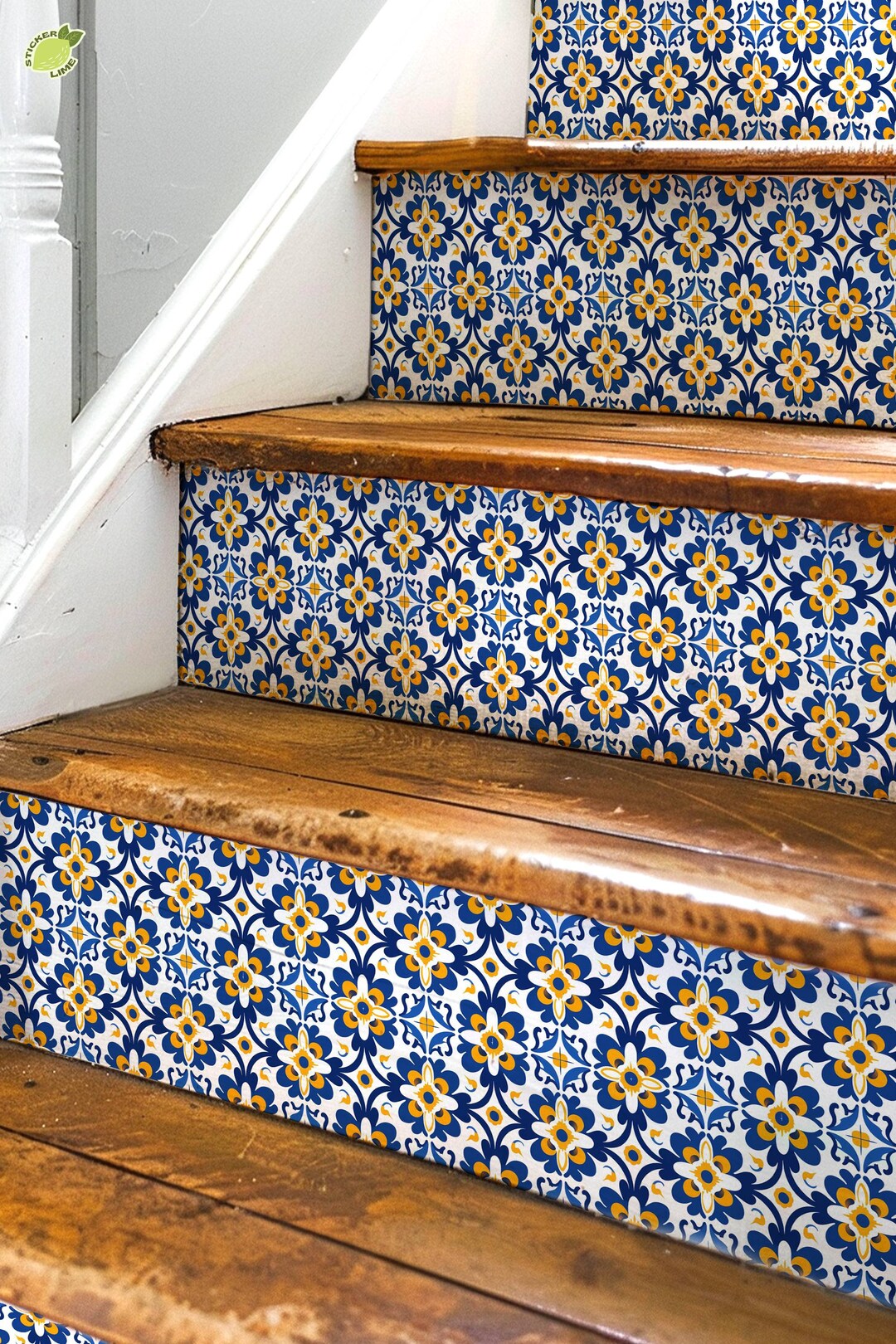 Mexican Talavera Tile Pattern,stair Riser Stickers,peel and Stick Stair ...